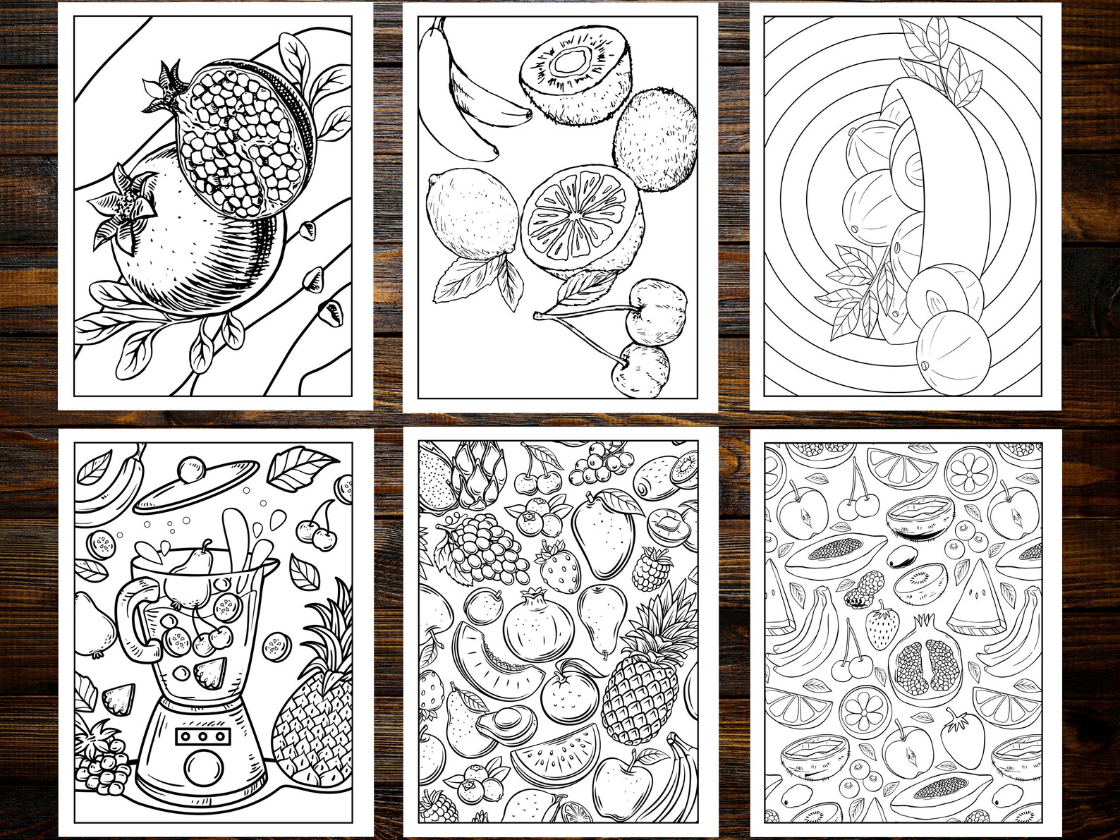 Fruits Coloring Book: A Juicy Coloring Adventure printable Pages - Etsy