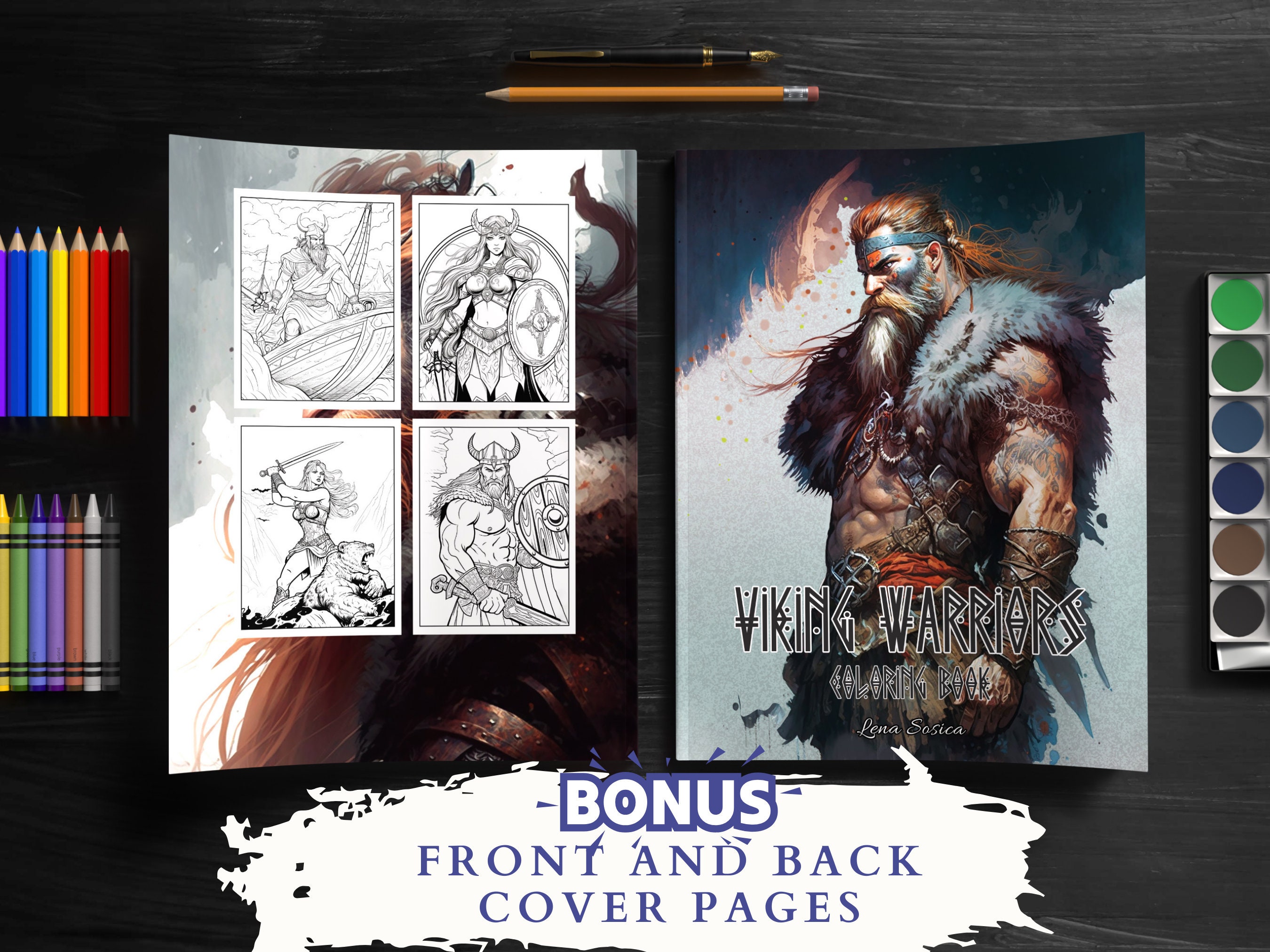 Viking Warriors Coloring Book: Explore Norse Sagas With Colors ...