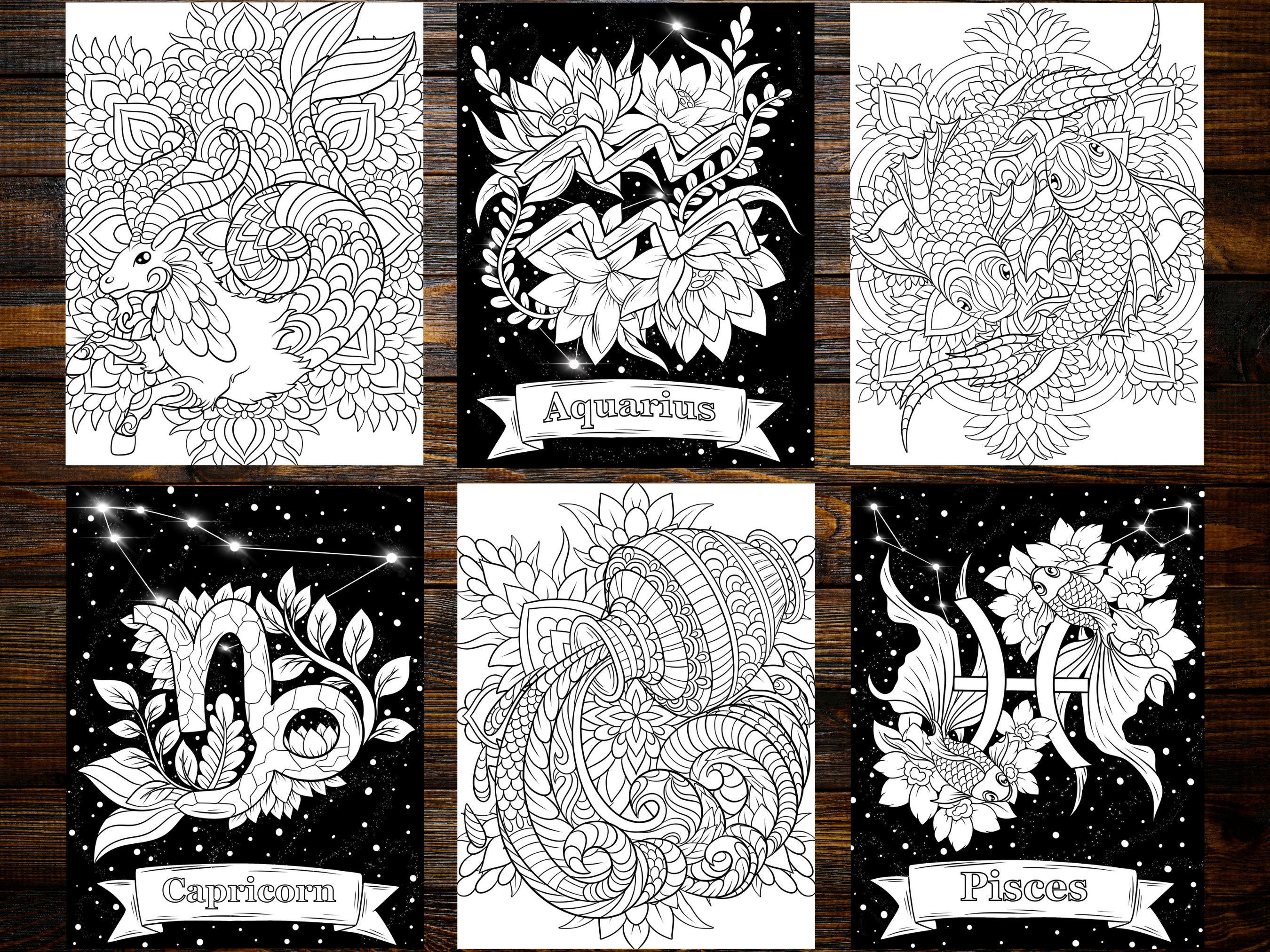 Zodiac Coloring Book: Where Colors and Astrology Unite to Awaken Your ...