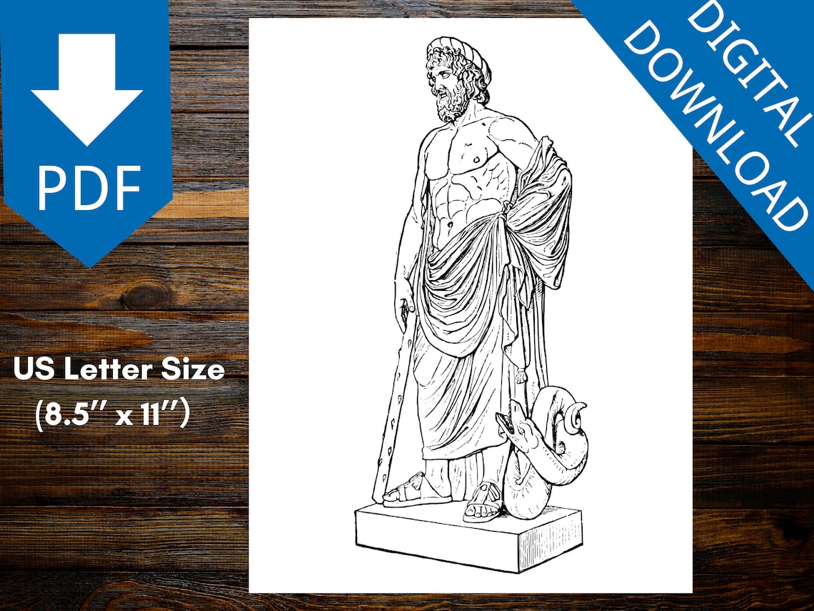 Greek Mythology Coloring Book, Ancient Gods, Greece (printable Pages ...