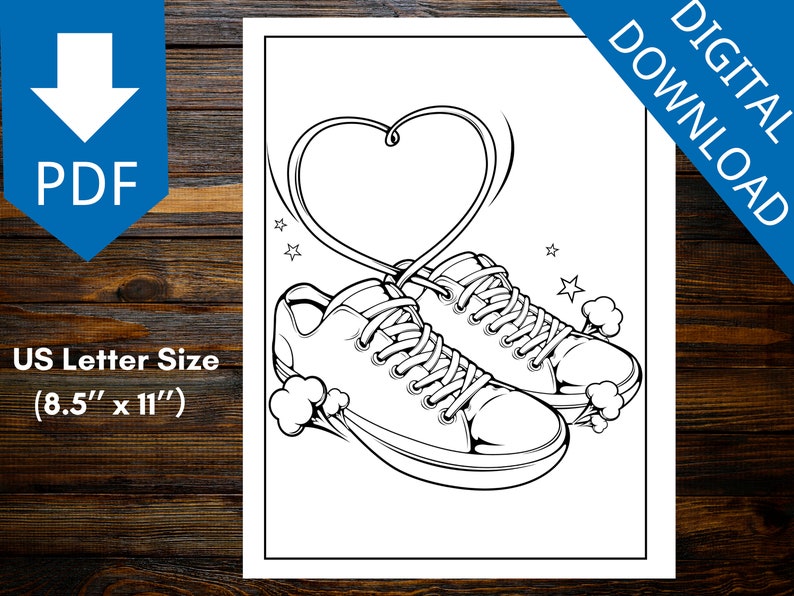Sneakers & Shoes Coloring Book for Kids, Teens, Adults: Color Your Way ...