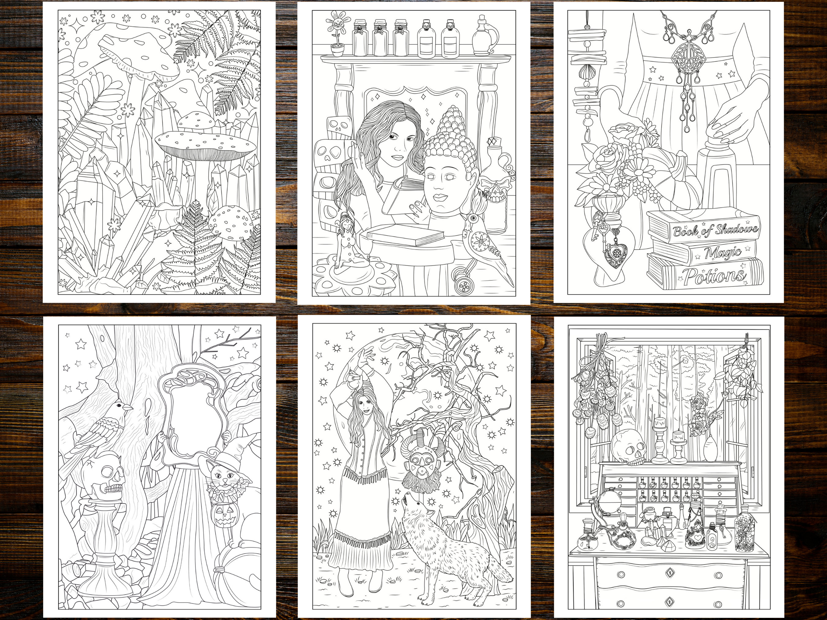 Witchcraft - Magic Spells Coloring Book: Dive Into the World of Witches ...