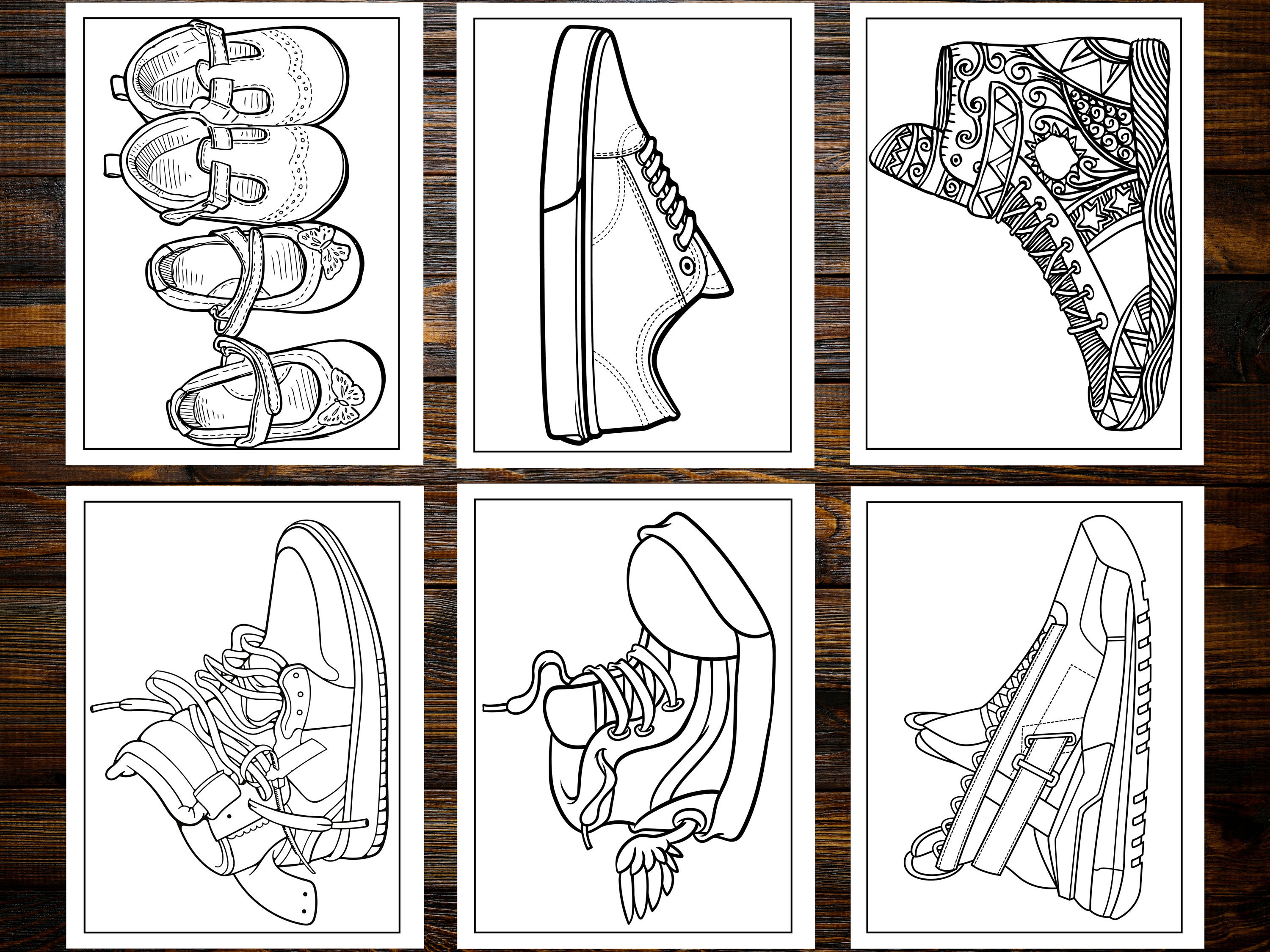 Sneakers & Shoes Coloring Book for Kids, Teens, Adults: Color Your Way ...
