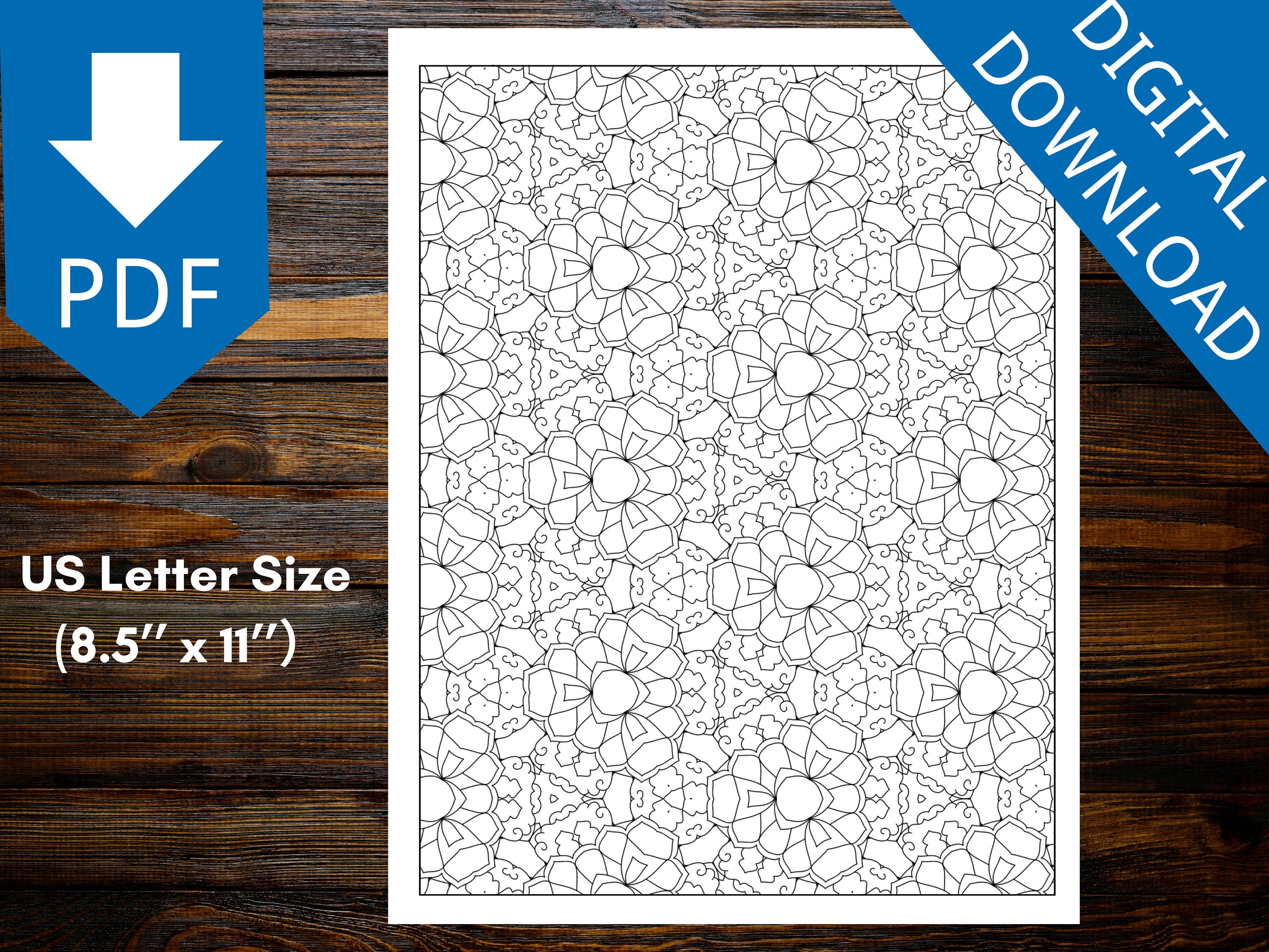 Mixed Geometric Patterns Adult Coloring Book: A Coloring Journey for ...