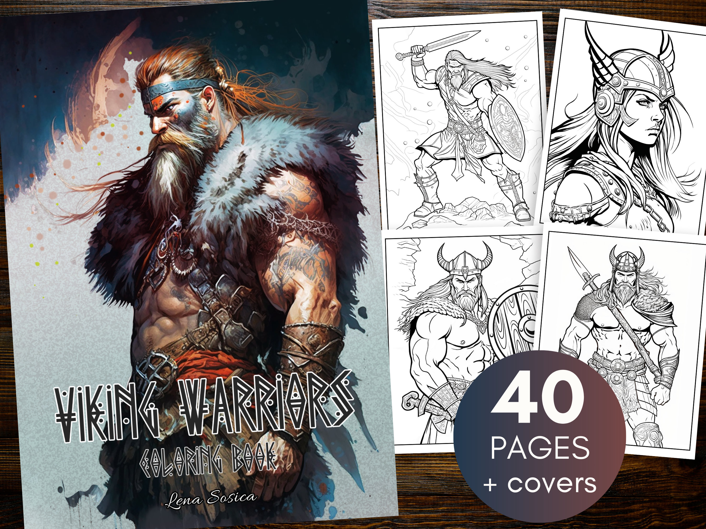 Viking Warriors Coloring Book: Explore Norse Sagas With Colors ...