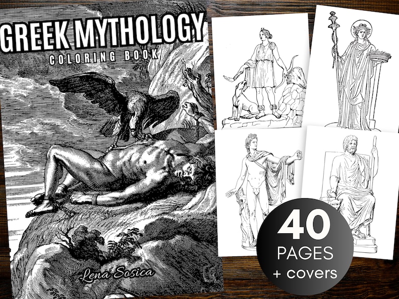 Greek Mythology Coloring Book - Etsy