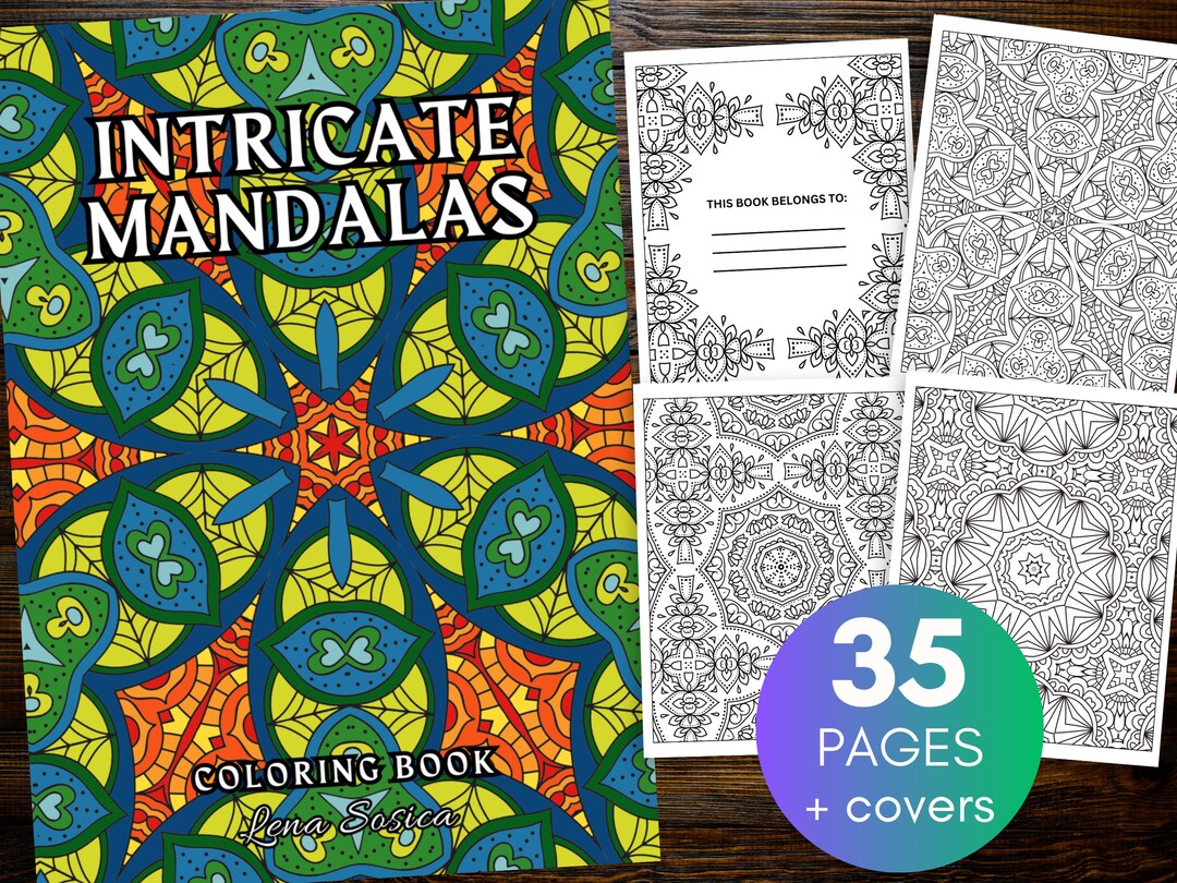 Intricate Mandalas Coloring Book: Mindful Creations for Stress Relief ...