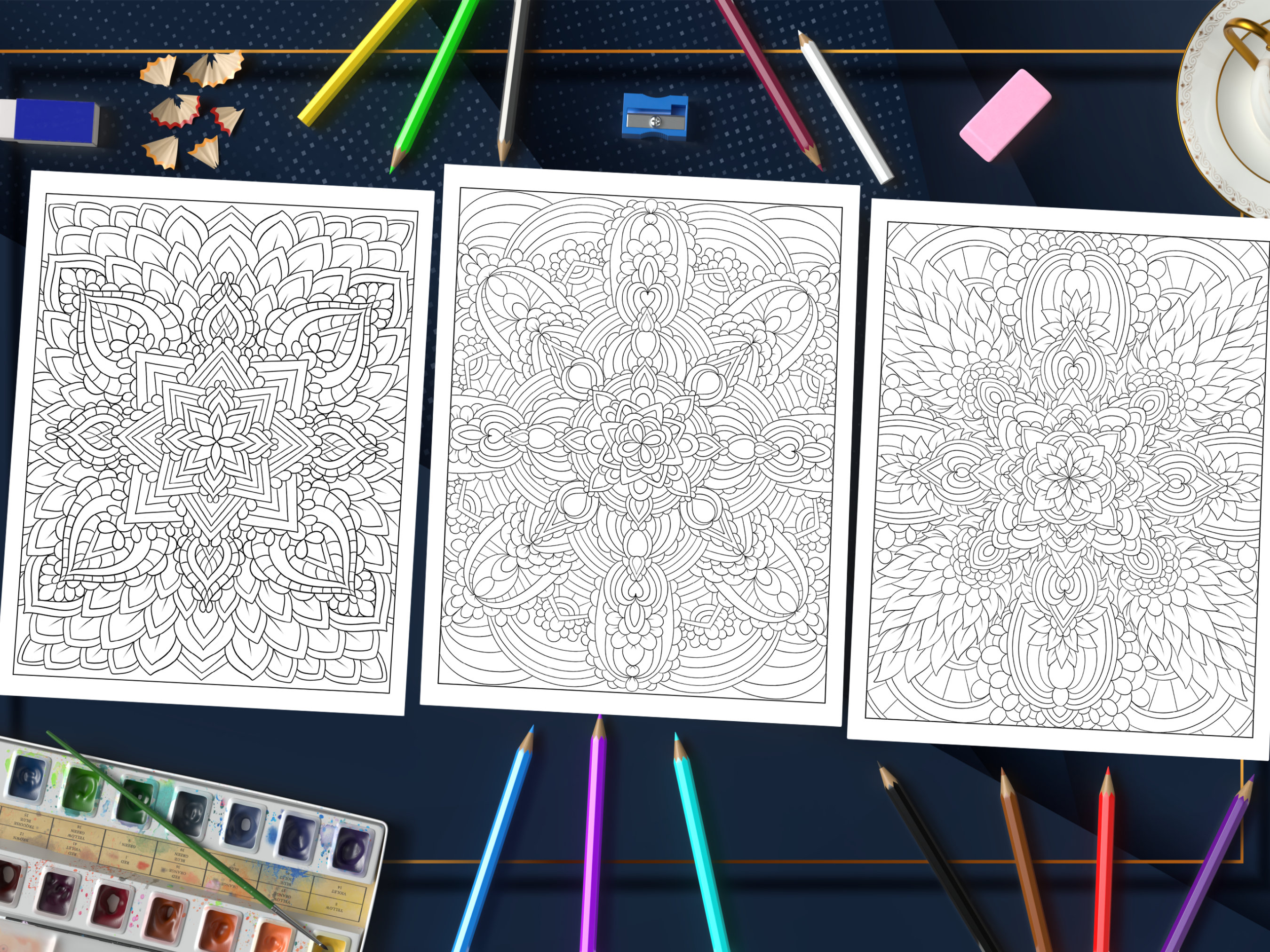 Mandala Patterns Coloring Book: 50 Intricate Pages for Relaxation ...