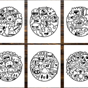 Doodle Coloring Book: 50 Fun Printable Pages (digital Download) - Etsy