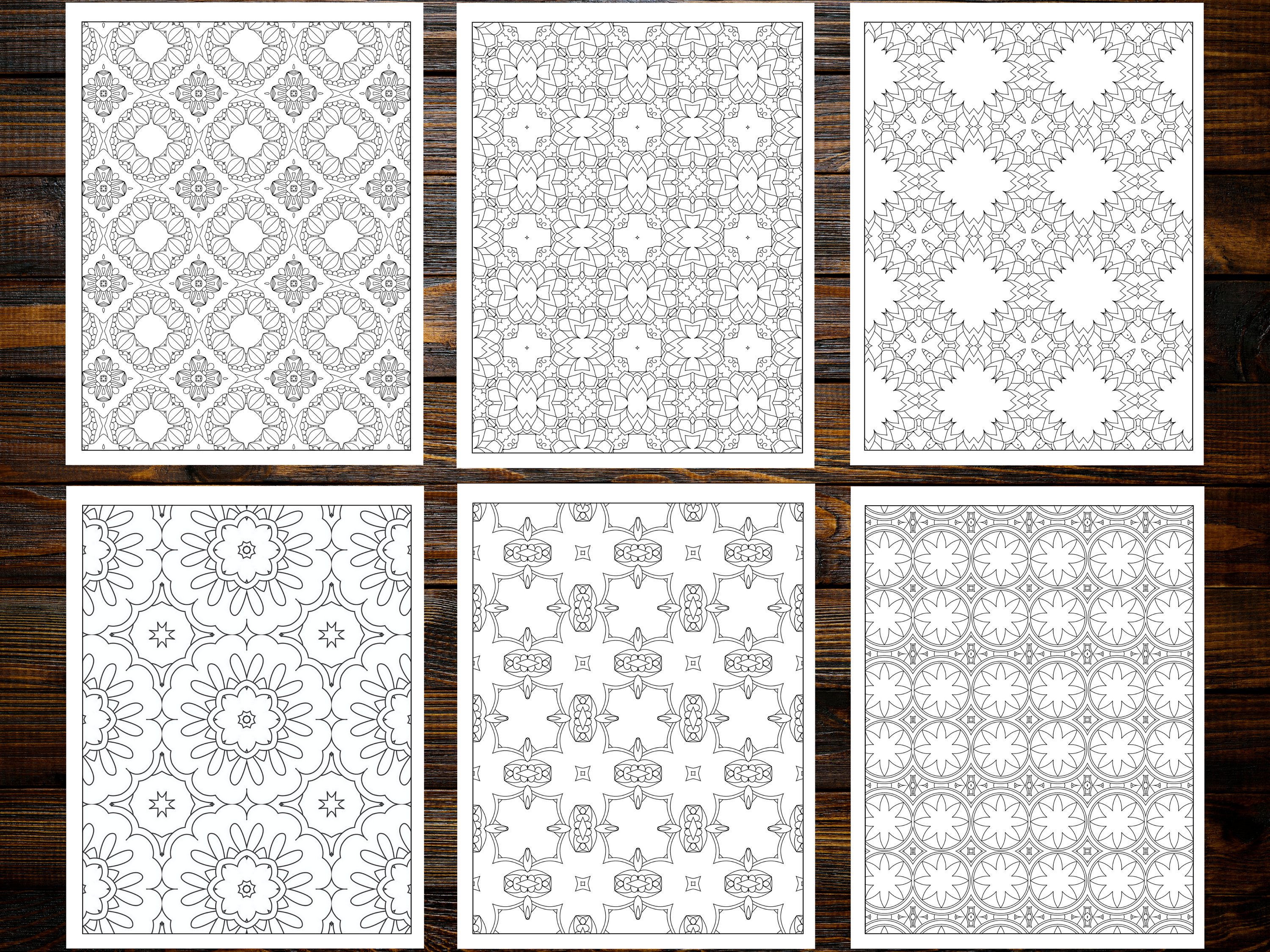 Mixed Geometric Patterns Adult Coloring Book: A Coloring Journey for ...