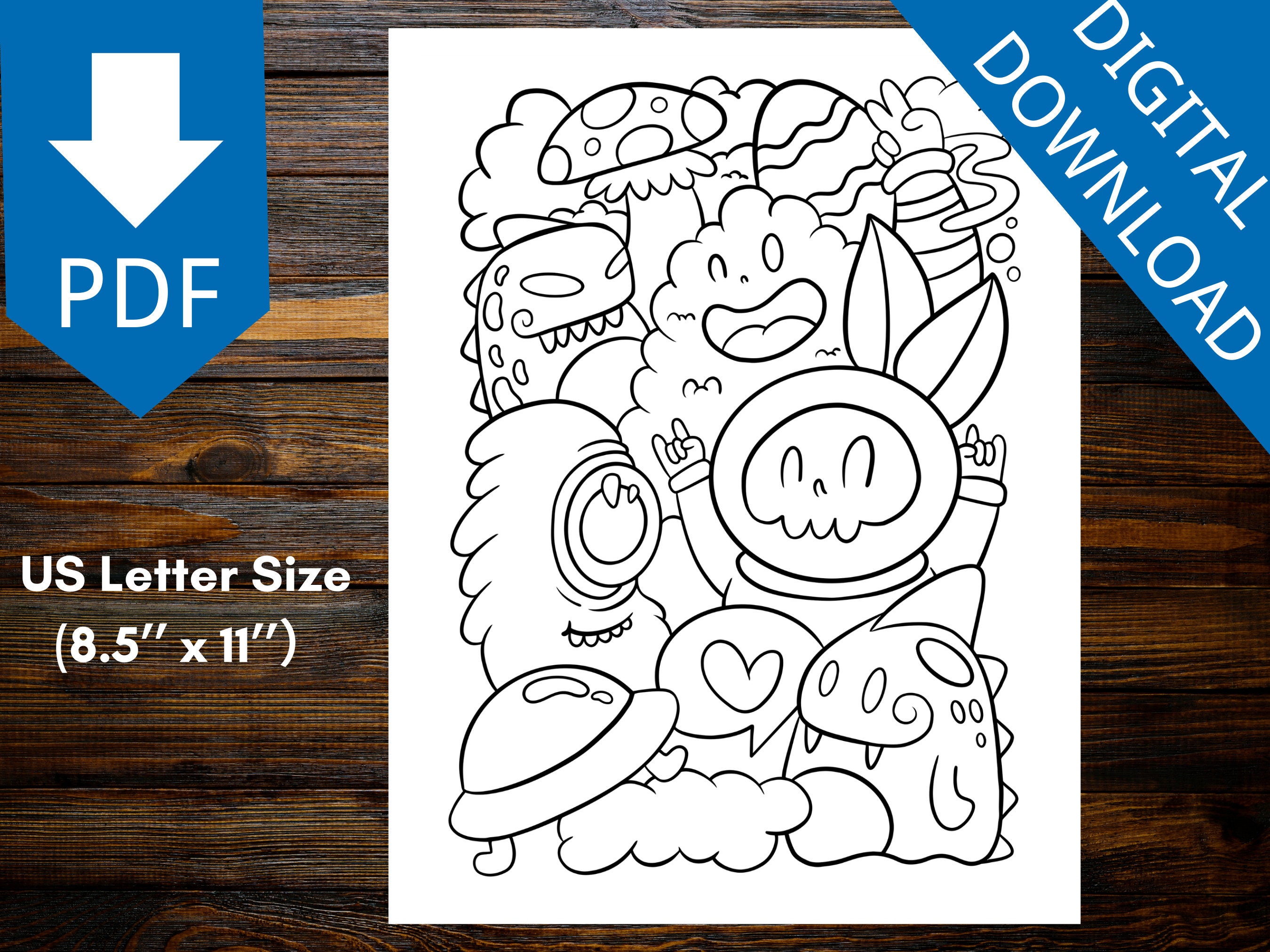 Doodle Coloring Book: Fun and Artistic Delights, Where Imaginations ...