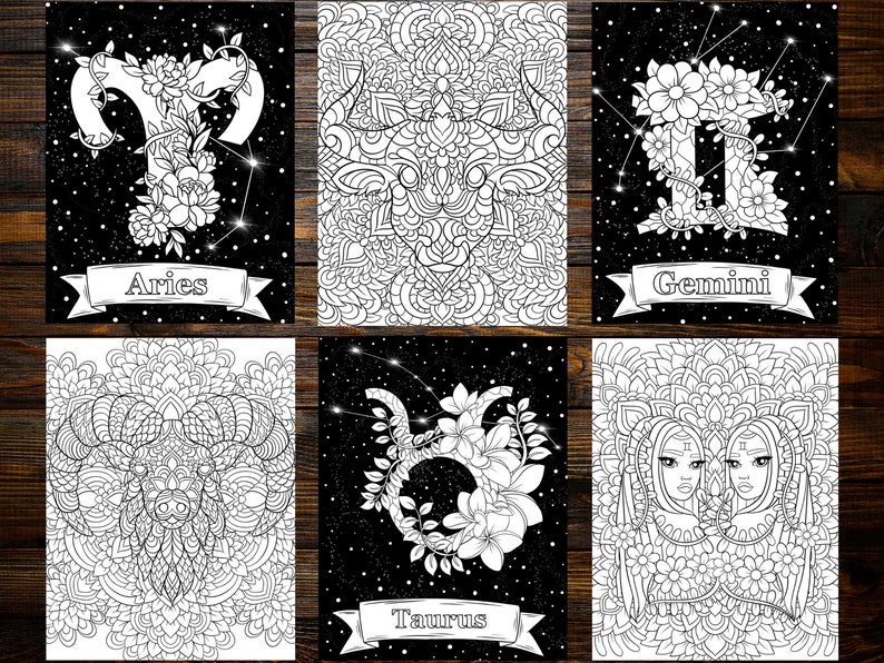 Zodiac Coloring Book: Where Colors and Astrology Unite to Awaken Your ...