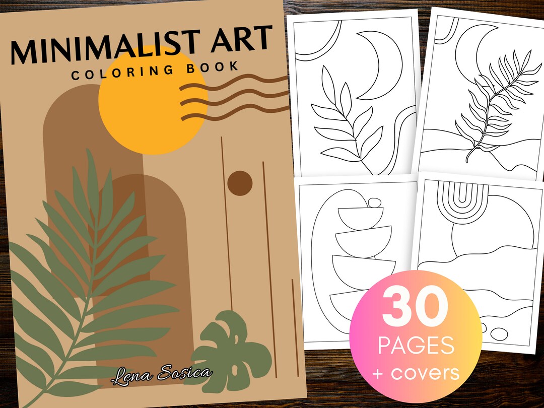 Minimalist Art Coloring Book Immerse Yourself in the World of Abstracts ...