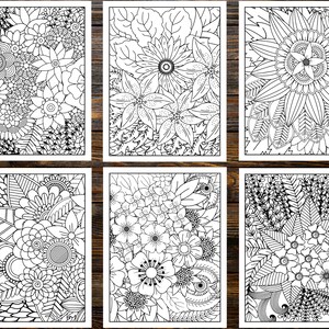Flower Fantasy Coloring Book: World of Vibrant Blooms and Relaxation ...