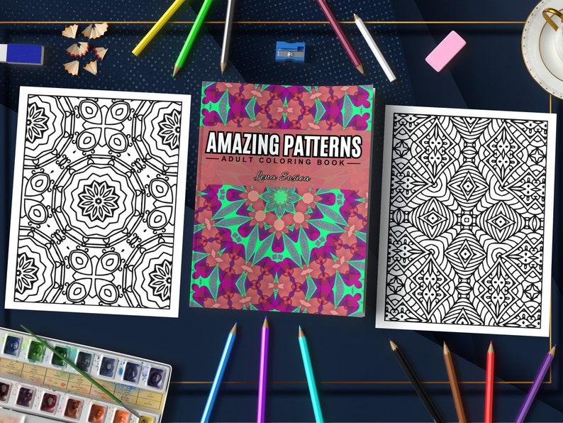 Amazing Patterns Coloring Book: Geometric Patterns for Stress Relief ...