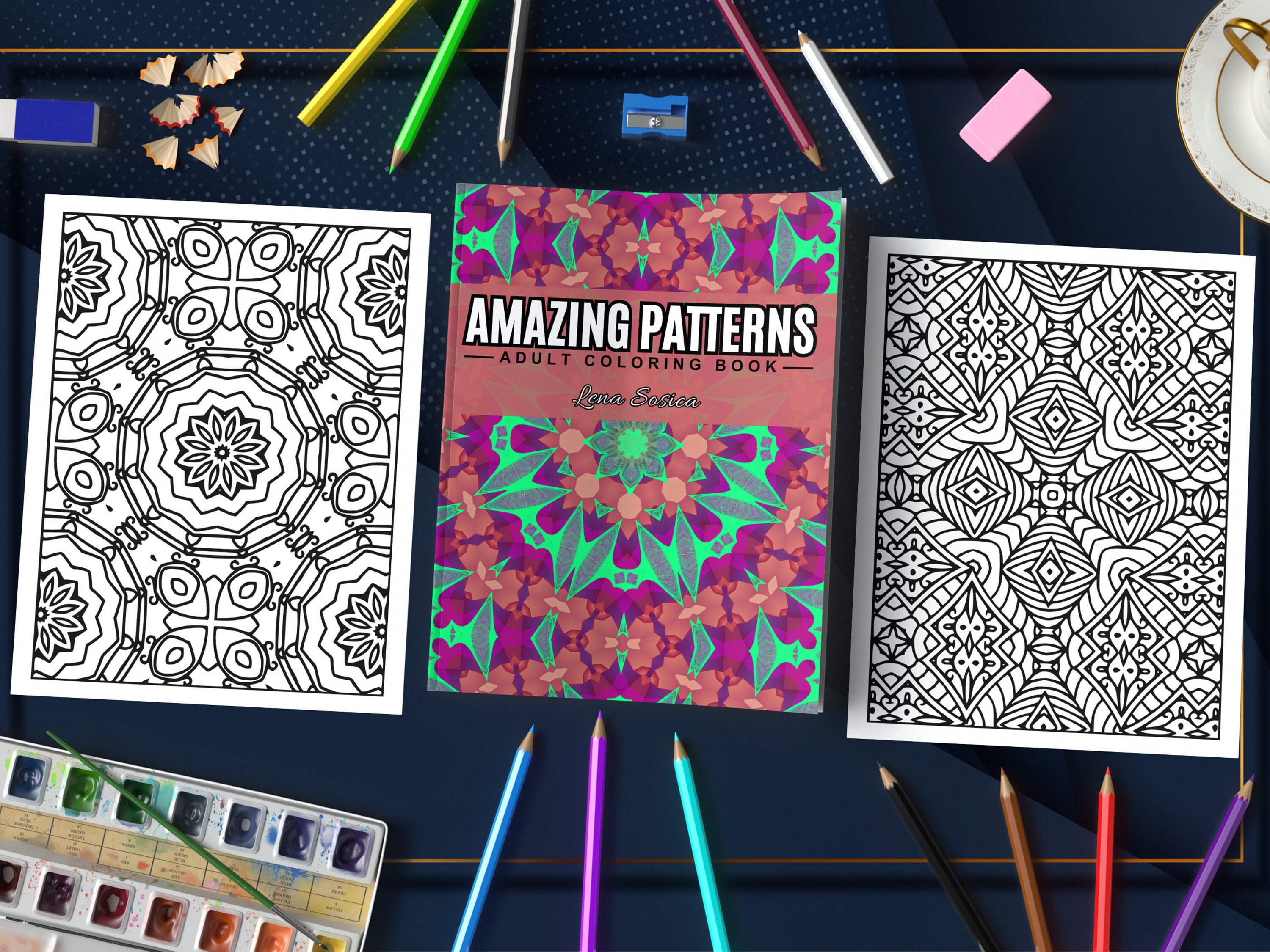 Amazing Patterns Coloring Book: Geometric Patterns for Stress Relief ...