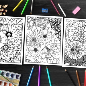 Flower Fantasy Coloring Book: World of Vibrant Blooms and Relaxation ...