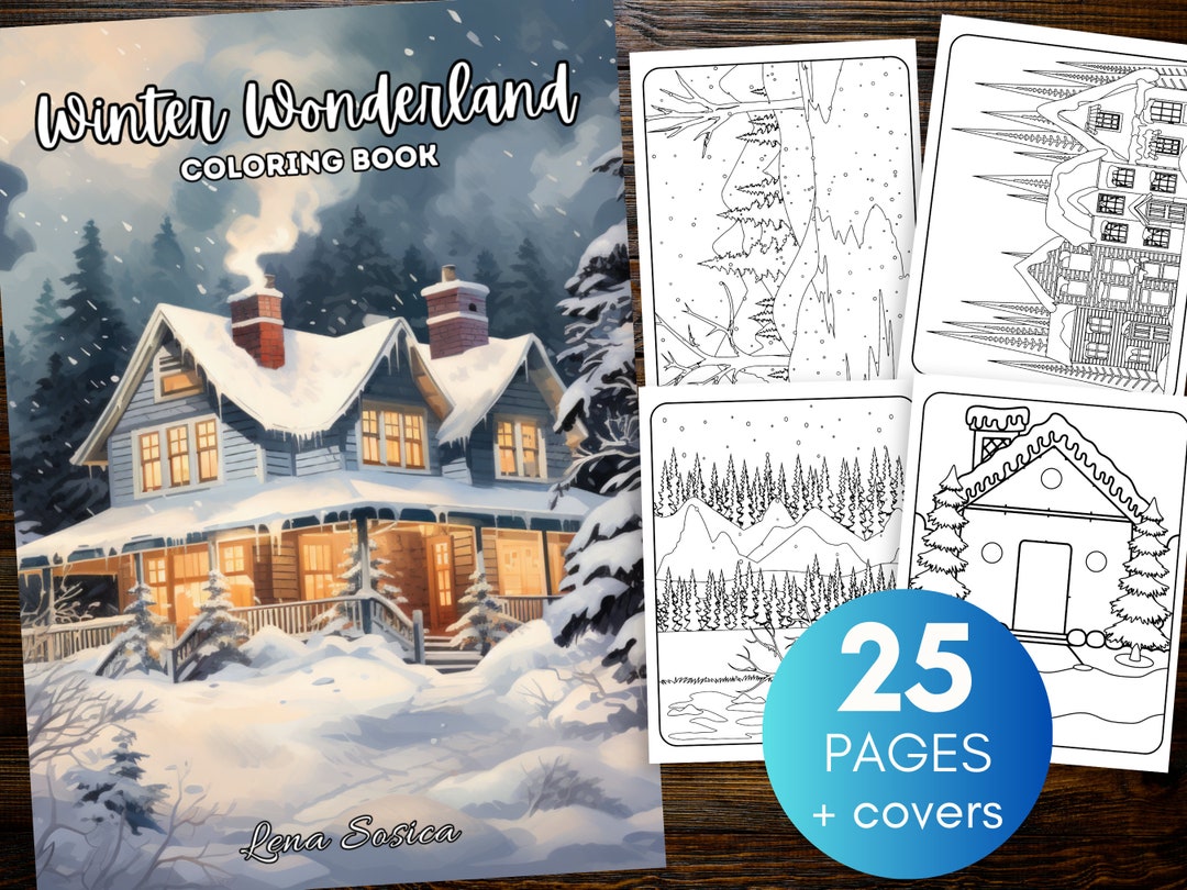 Winter Wonderland Coloring Book: A Whimsical Journey Through Snowy ...