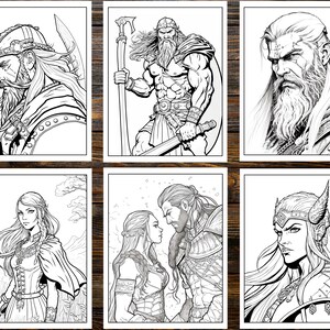 Viking Warriors Coloring Book: Explore Norse Sagas With Colors ...
