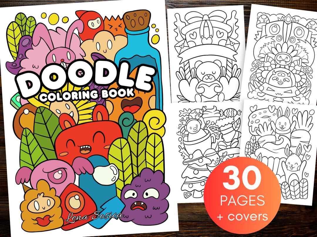 Doodle Coloring Book: Fun and Artistic Delights, Where Imaginations ...
