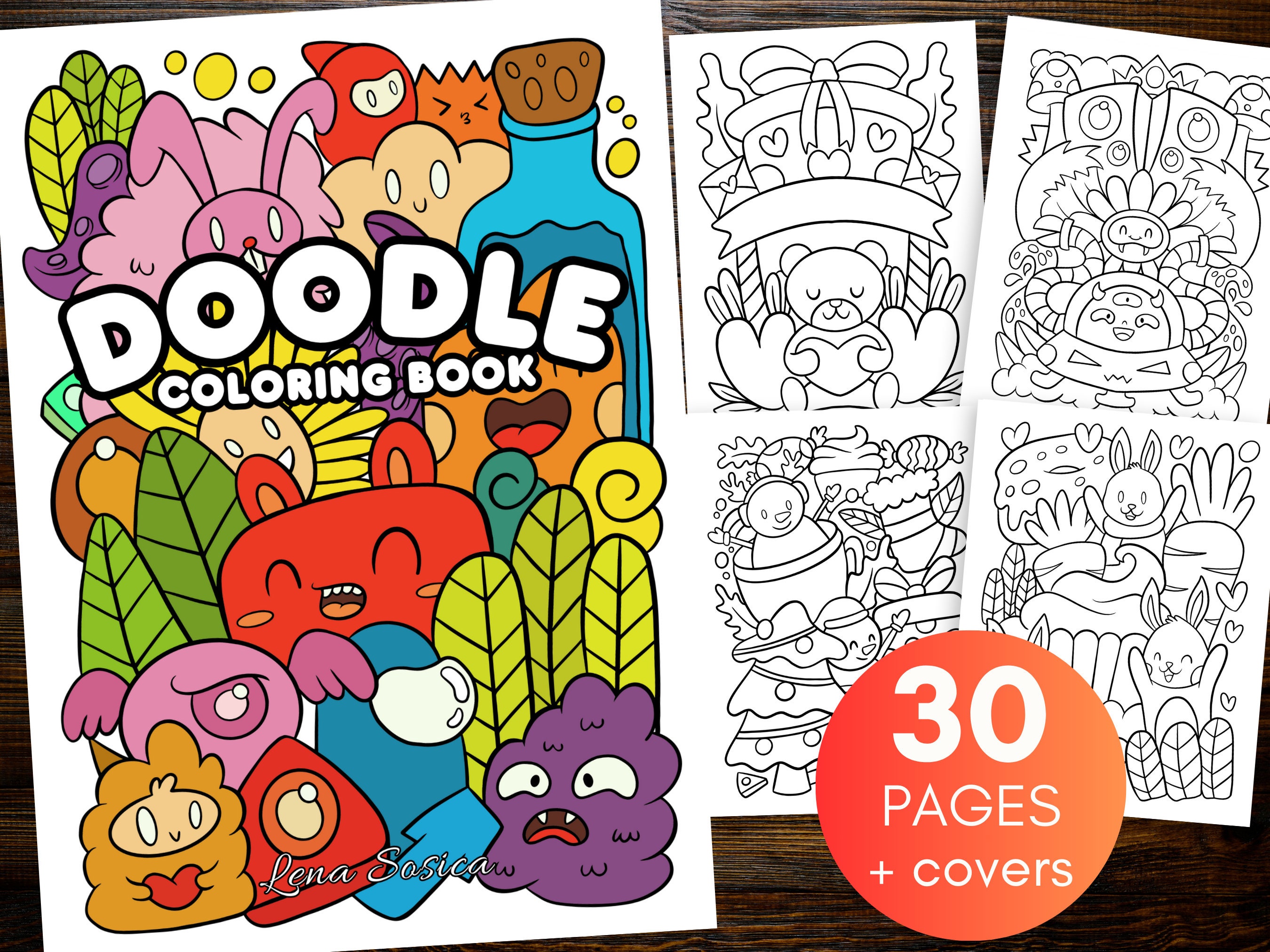 Doodle Coloring Book: Fun and Artistic Delights, Where Imaginations ...