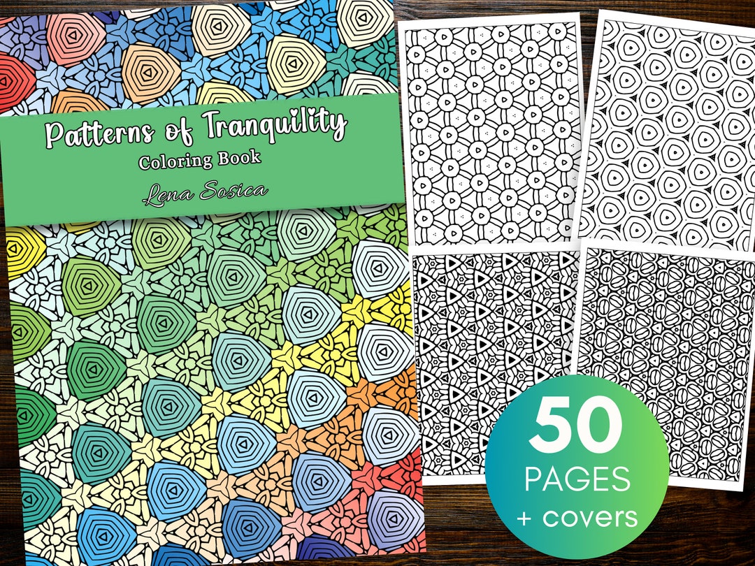 Patterns of Tranquility Adult Coloring Book, Discover Calmness With ...