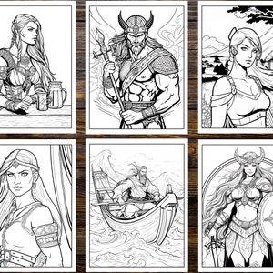 Viking Warriors Coloring Book: Explore Norse Sagas With Colors ...