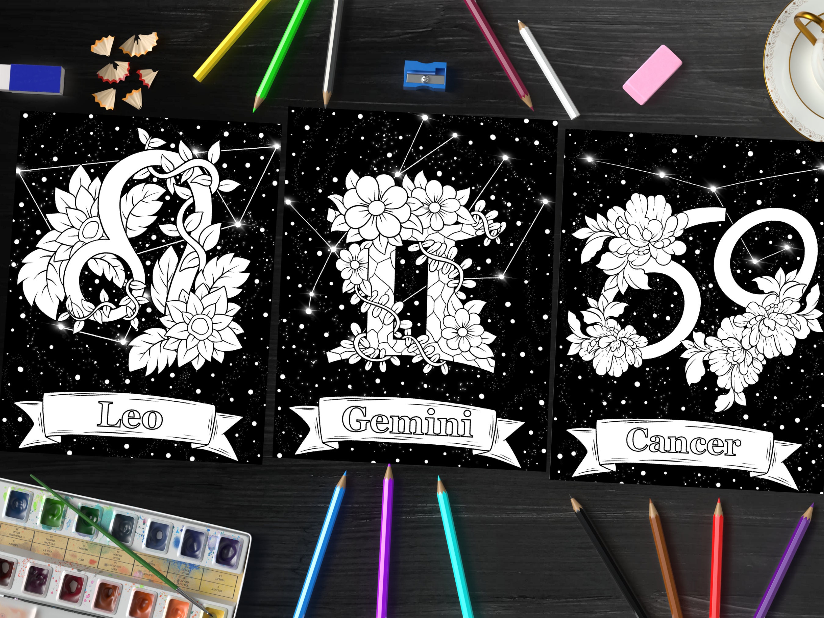 Zodiac Coloring Book: Where Colors and Astrology Unite to Awaken Your ...