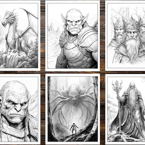 Medieval Fantasy Coloring Book: Journey Through Enchanted Realms and ...