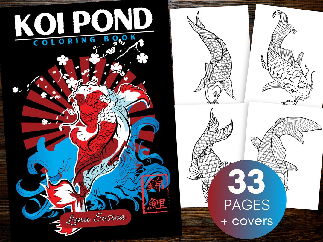 Koi Pond Coloring Book: Tranquil Waters - A Serene Journey Into the ...
