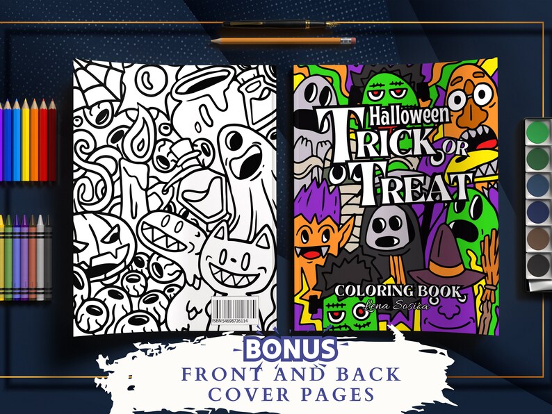 Doodle Halloween Trick or Treat Coloring Book: Doodle Your Way Into ...