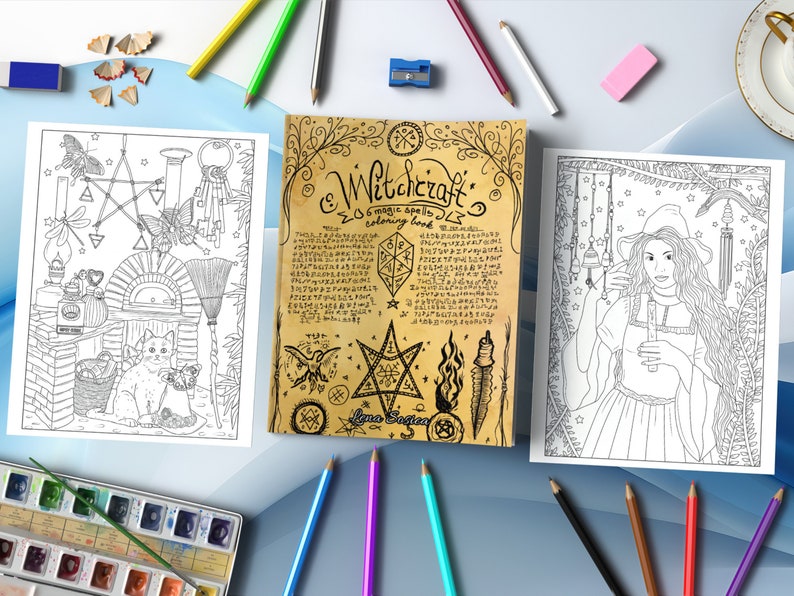 Witchcraft - Magic Spells Coloring Book: Dive Into the World of Witches ...