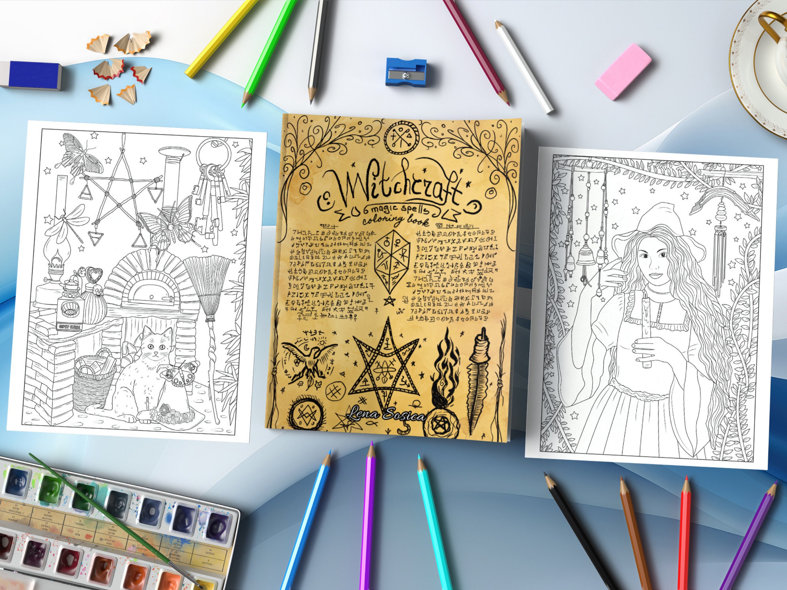 Witchcraft - Magic Spells Coloring Book: Dive Into the World of Witches ...