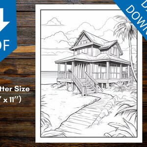 Beach Landscape Coloring Book: Discover the Beauty of Coastal Serenity ...