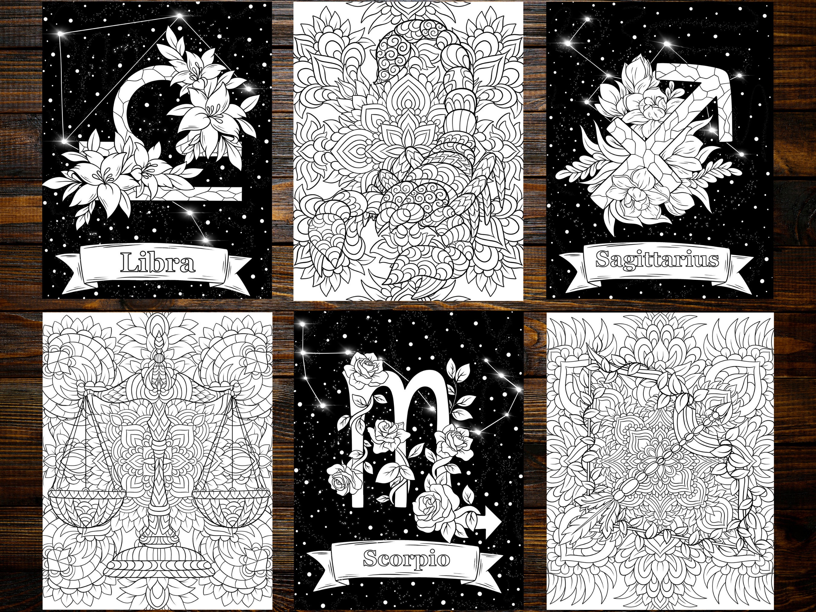 Zodiac Coloring Book: Where Colors and Astrology Unite to Awaken Your ...