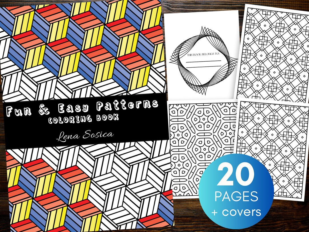 Fun & Easy Patterns Coloring Book: 20 Charming Patterns for Stress ...