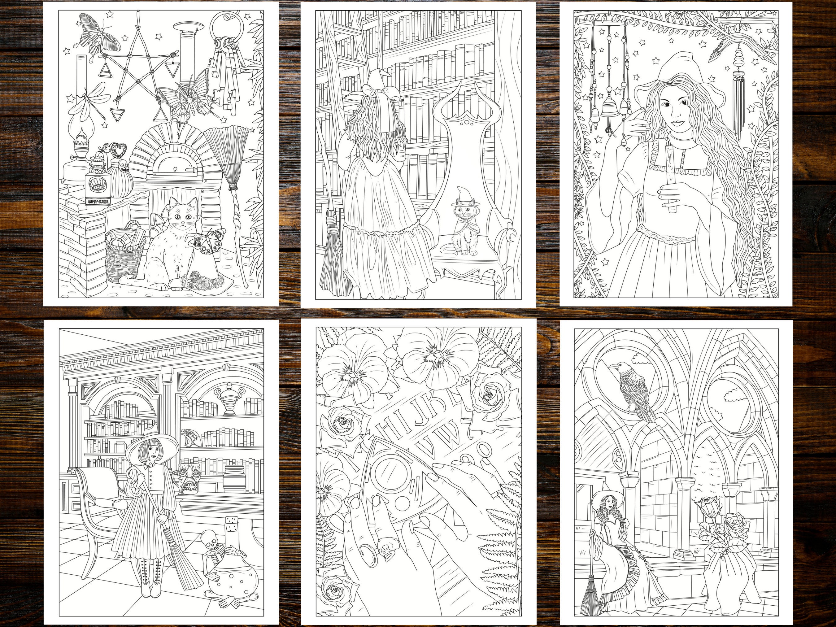 Witchcraft - Magic Spells Coloring Book: Dive Into the World of Witches ...