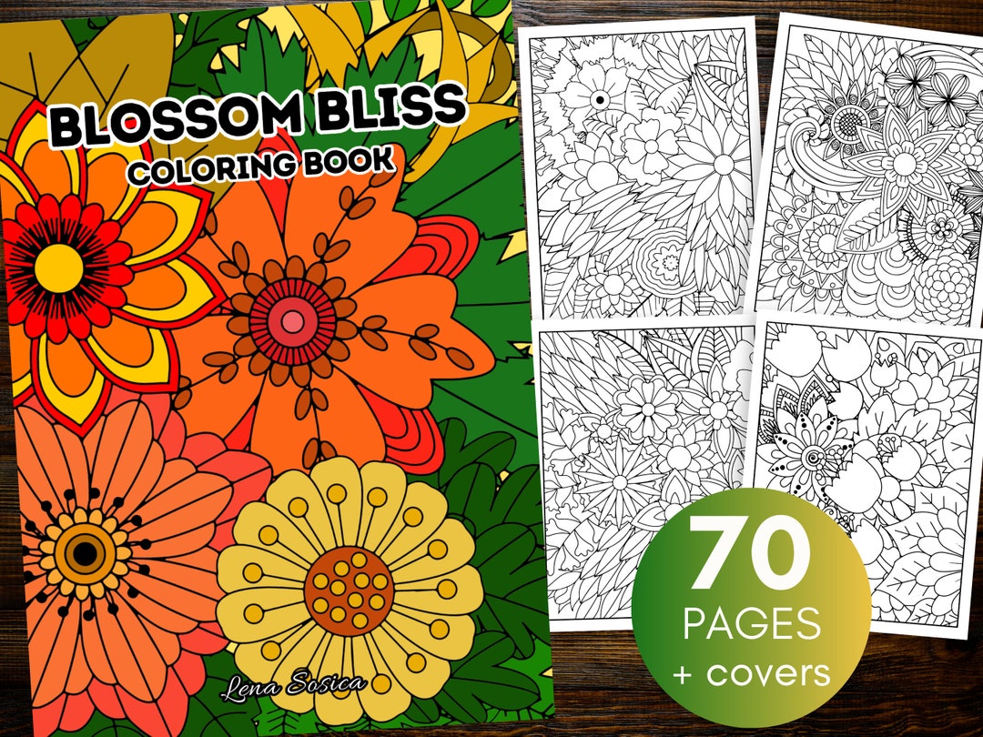 Blossom Bliss Coloring Book: Exploring Serenity Through Floral Artistry ...