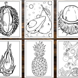 Fruits Coloring Book: A Juicy Coloring Adventure (printable Pages) - Etsy