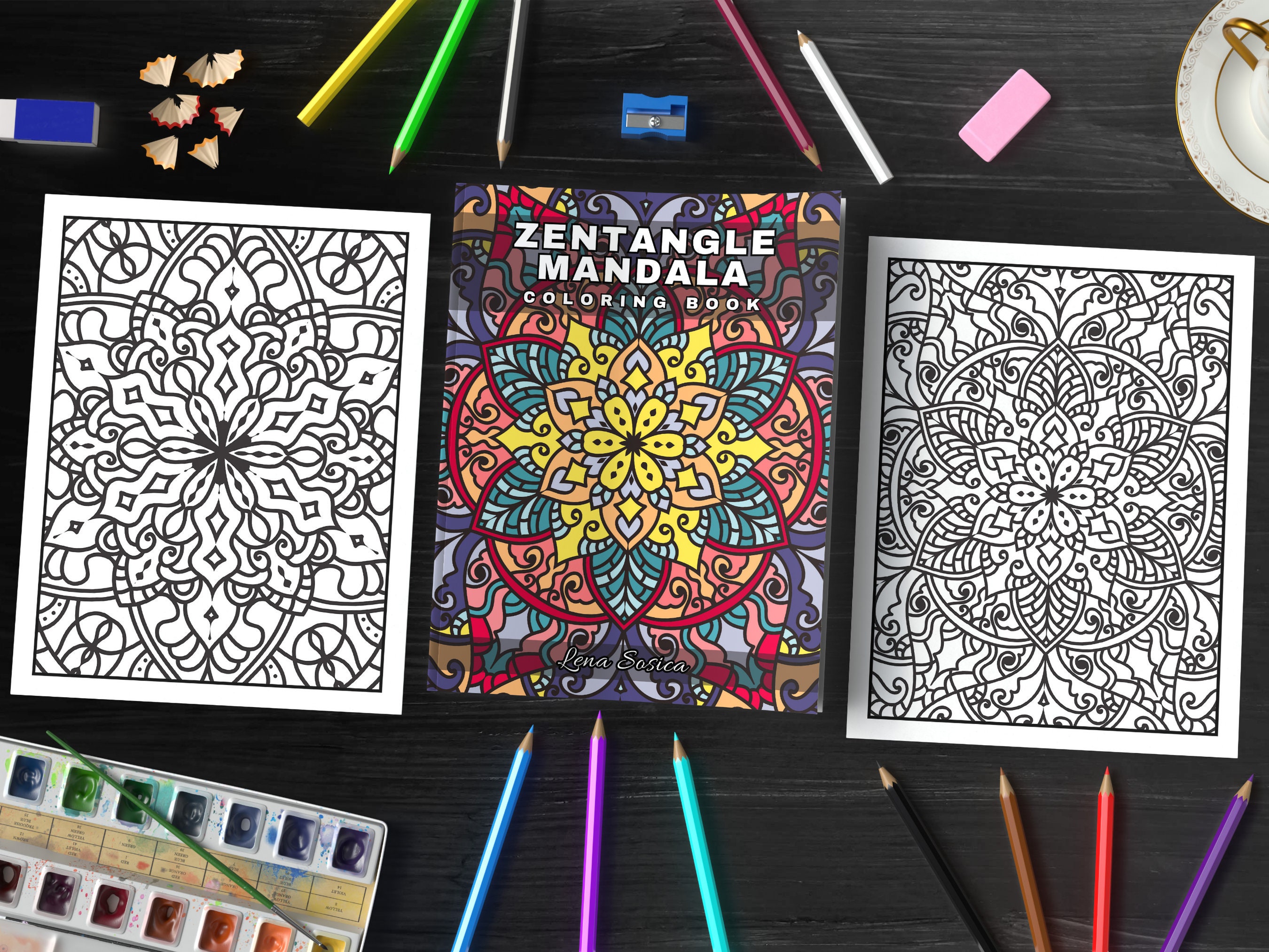 Zentangle Mandala Coloring Book: A Journey Through Intricate Designs ...