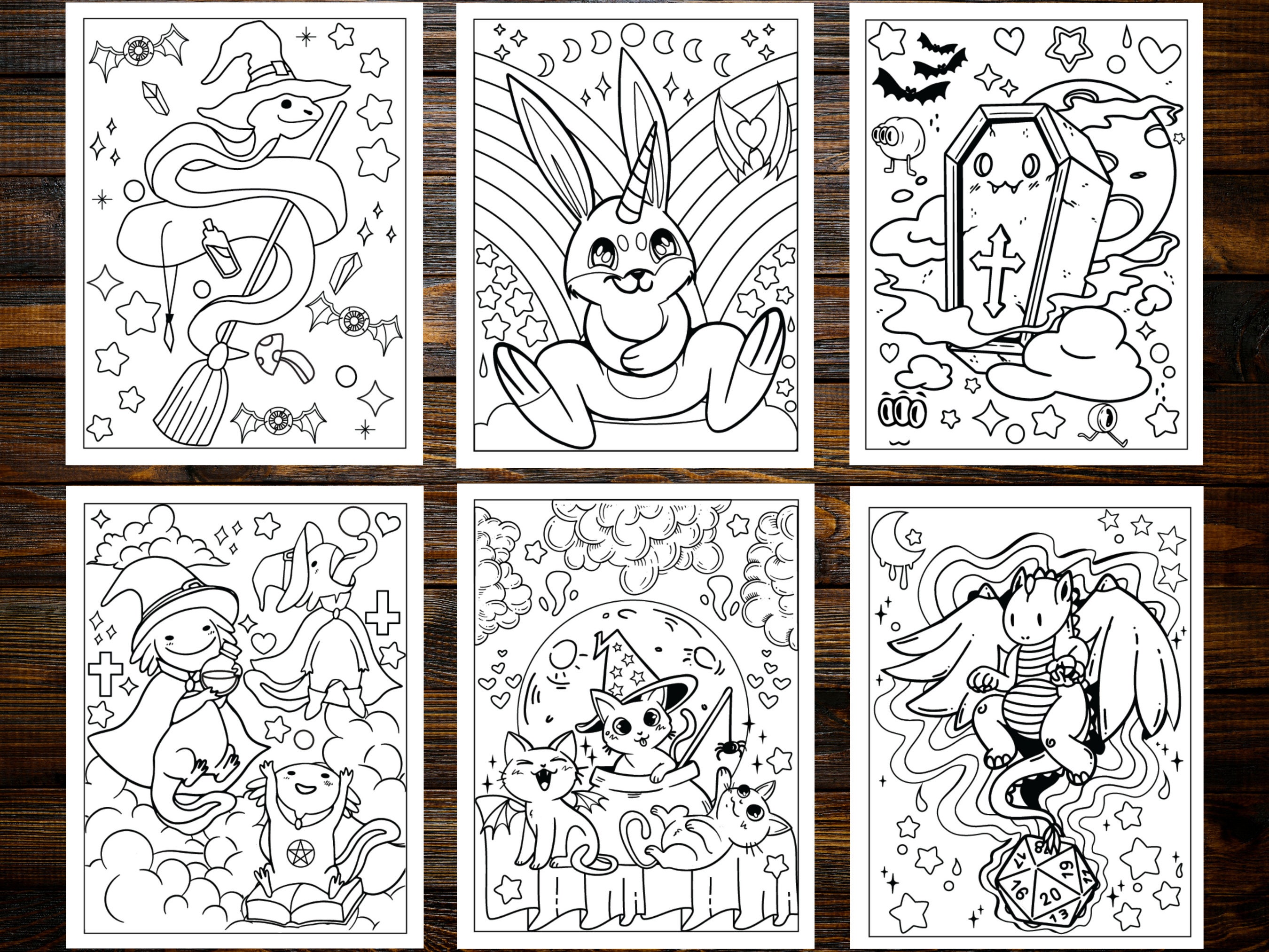 Creepy Kawaii Pastel Goth Coloring Book: Place Where Cute Meets Creepy ...