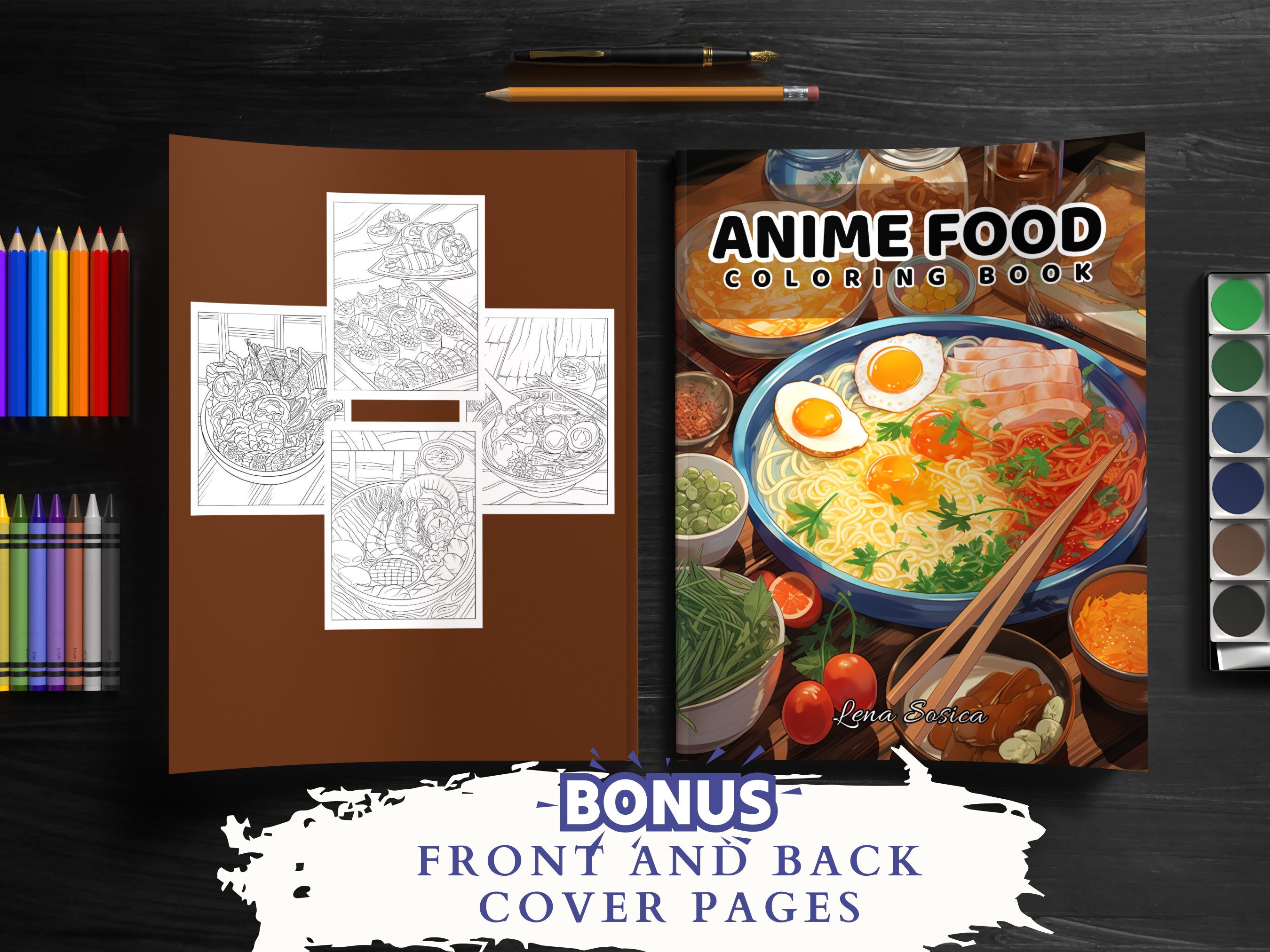 Anime Food Coloring Book: Sushi, Ramen, Sweets (printable Pages) - Etsy