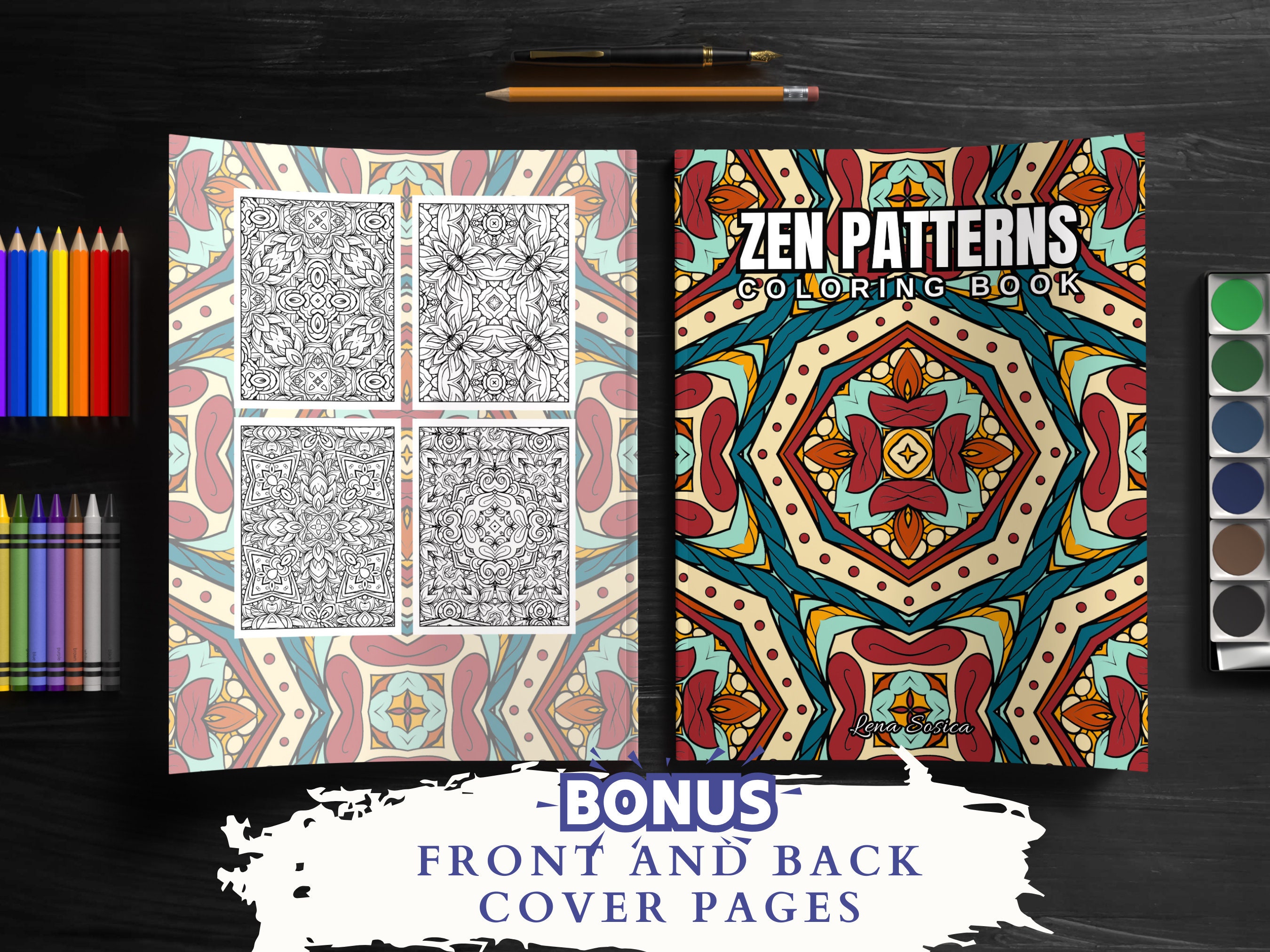 Zen Patterns Coloring Book: Discover Inner Peace Through Harmonious ...