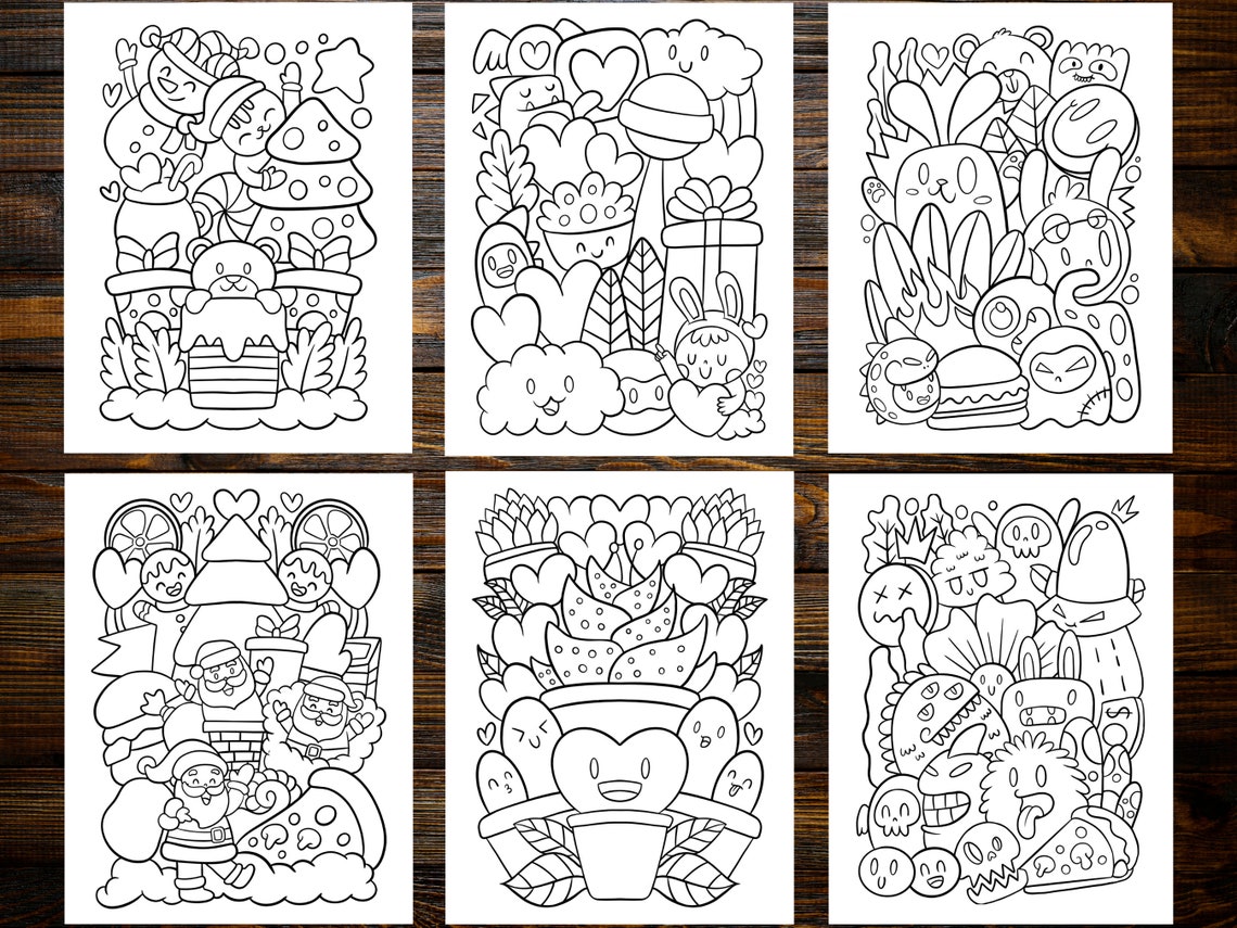 Doodle Coloring Book: Fun and Artistic Delights, Where Imaginations ...