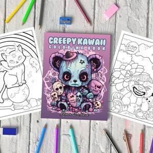 Creepy Kawaii Coloring Book: A Spooktacular Coloring Adventure to ...