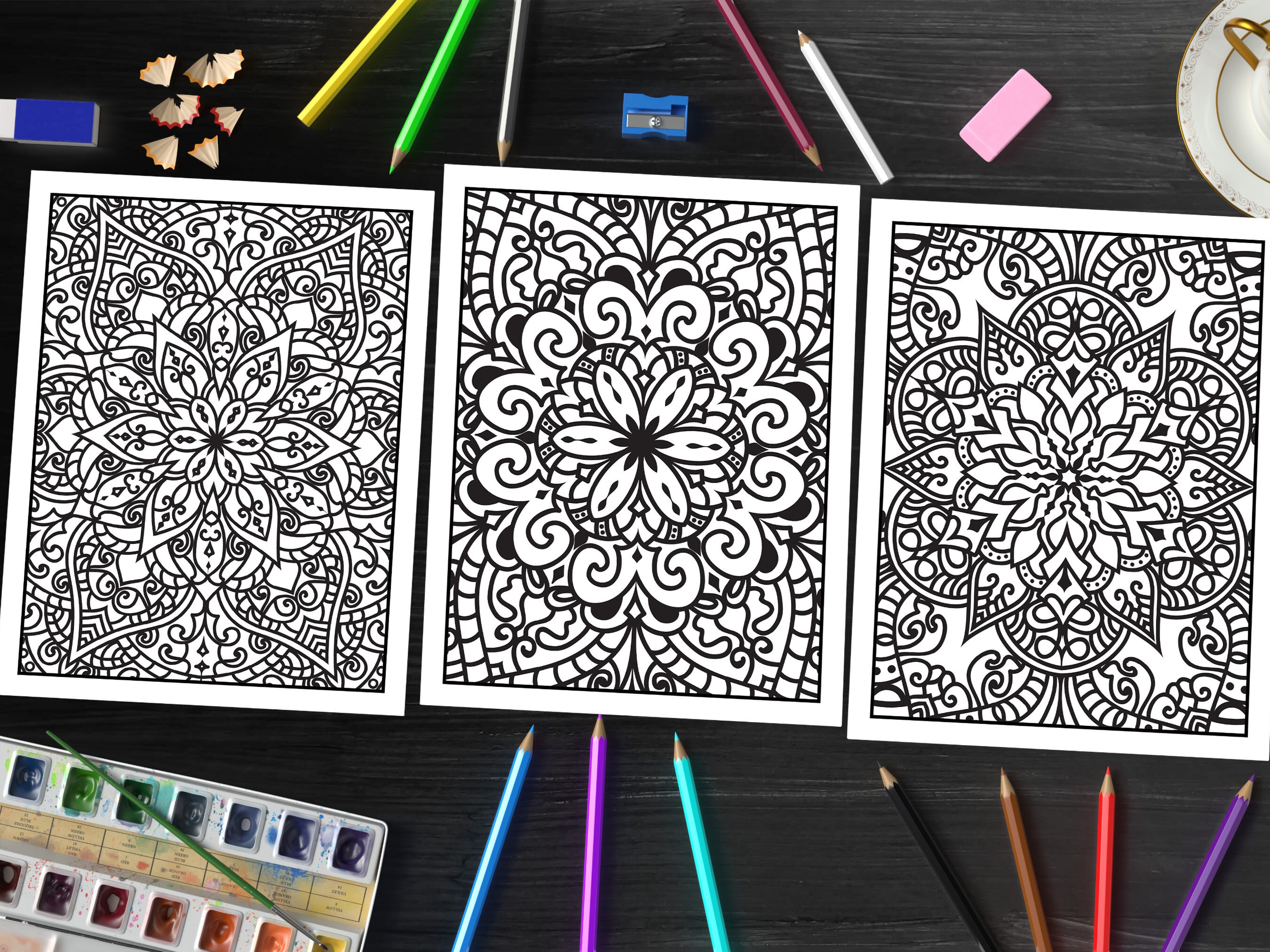 Zentangle Mandala Coloring Book: A Journey Through Intricate Designs ...