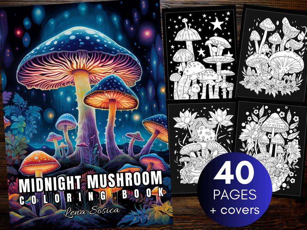 Mushroom Coloring Pages: Featuring Whimsical Scenes of Mushrooms for ...