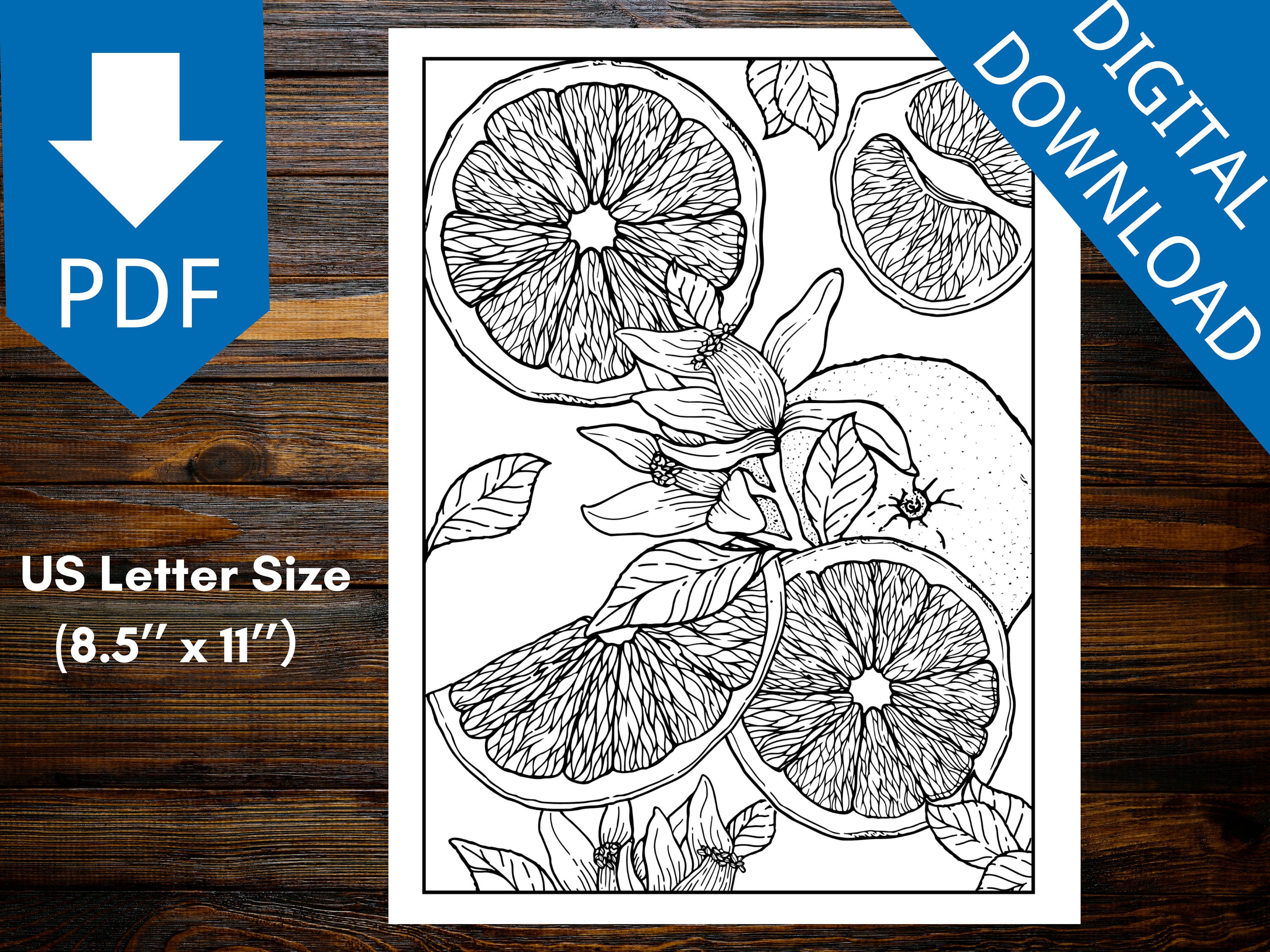 Fruits Coloring Book: A Juicy Coloring Adventure (printable Pages) - Etsy