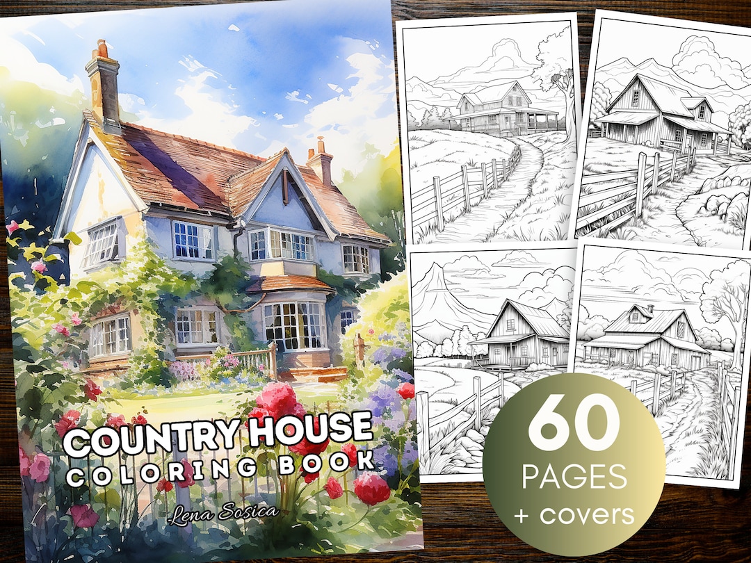 Country House Coloring Book: Captivating Countryside Scenes to Color ...