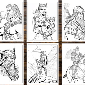Viking Warriors Coloring Book: Explore Norse Sagas With Colors ...